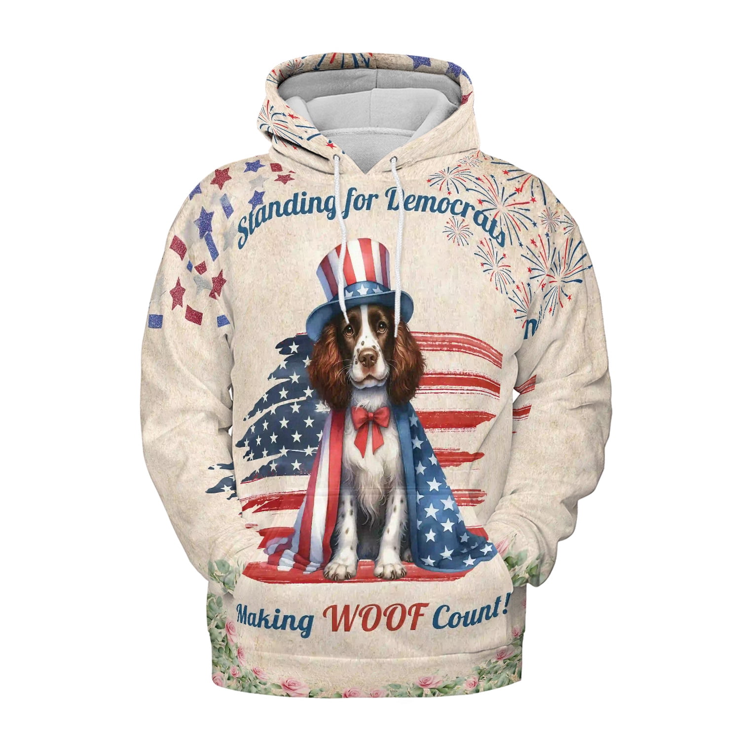 Democratic English Springer Spaniel Making Woof Count Election 2024 All ...