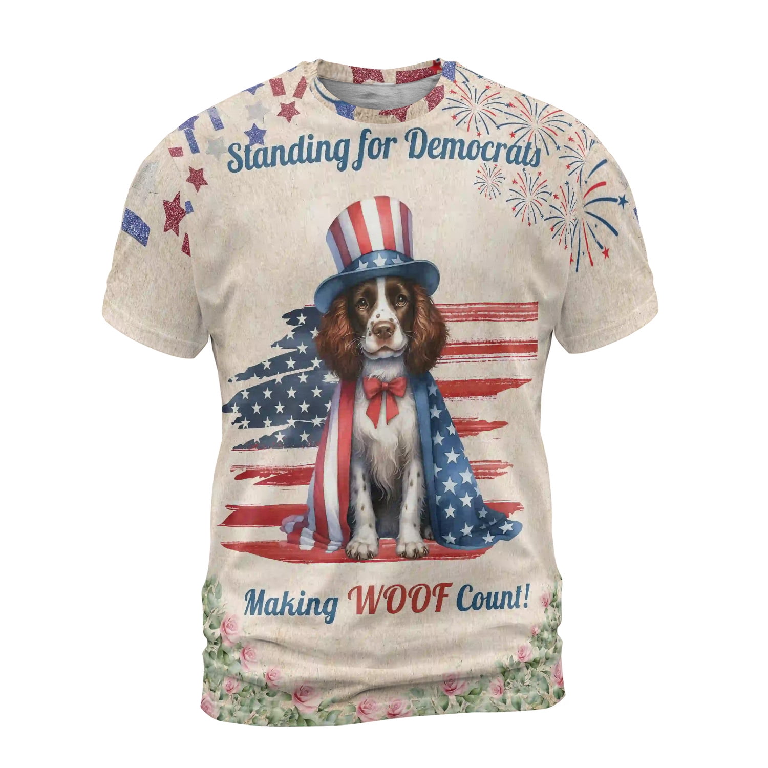Democratic English Springer Spaniel Making Woof Count Election 2024 All ...