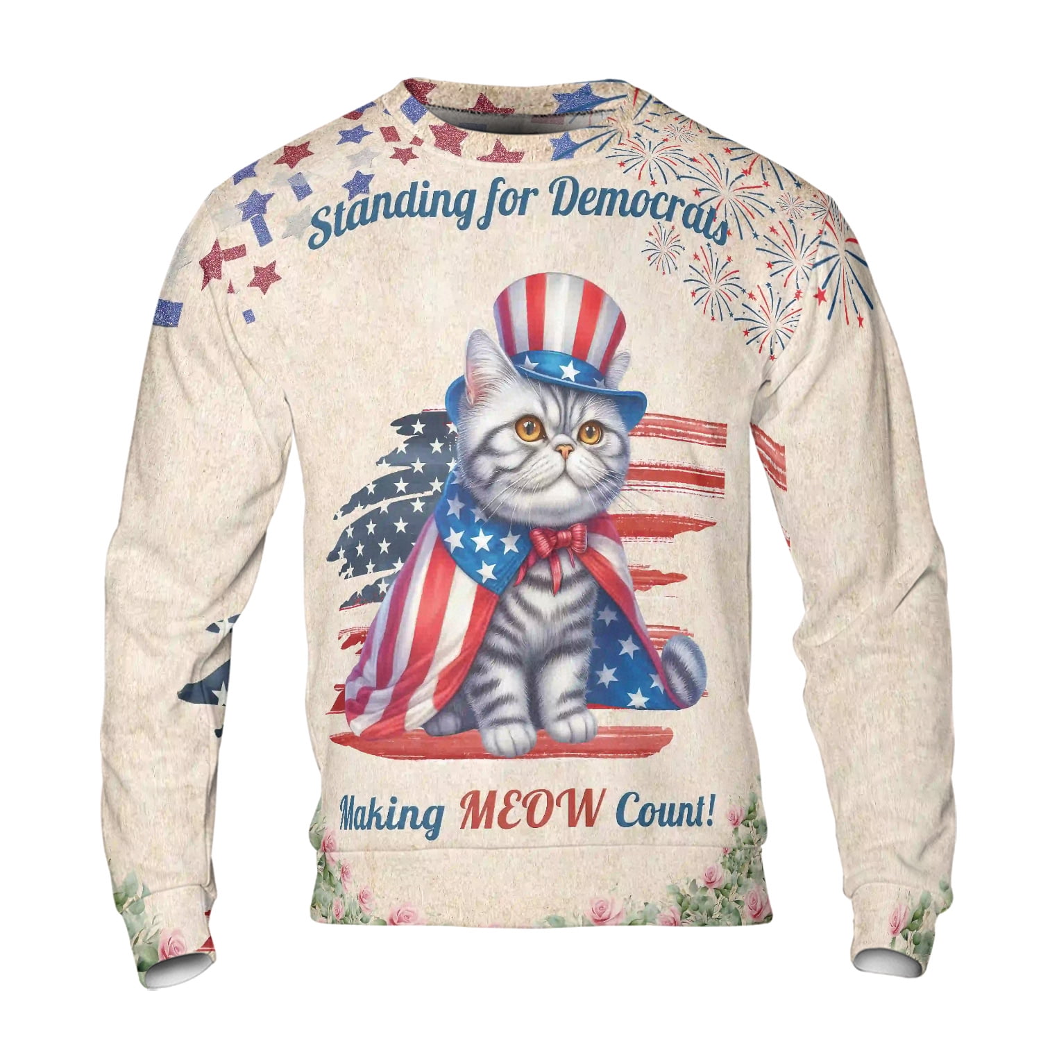 Democratic Exotic Shorthair Cat Making Meow Count Election 2024 All ...