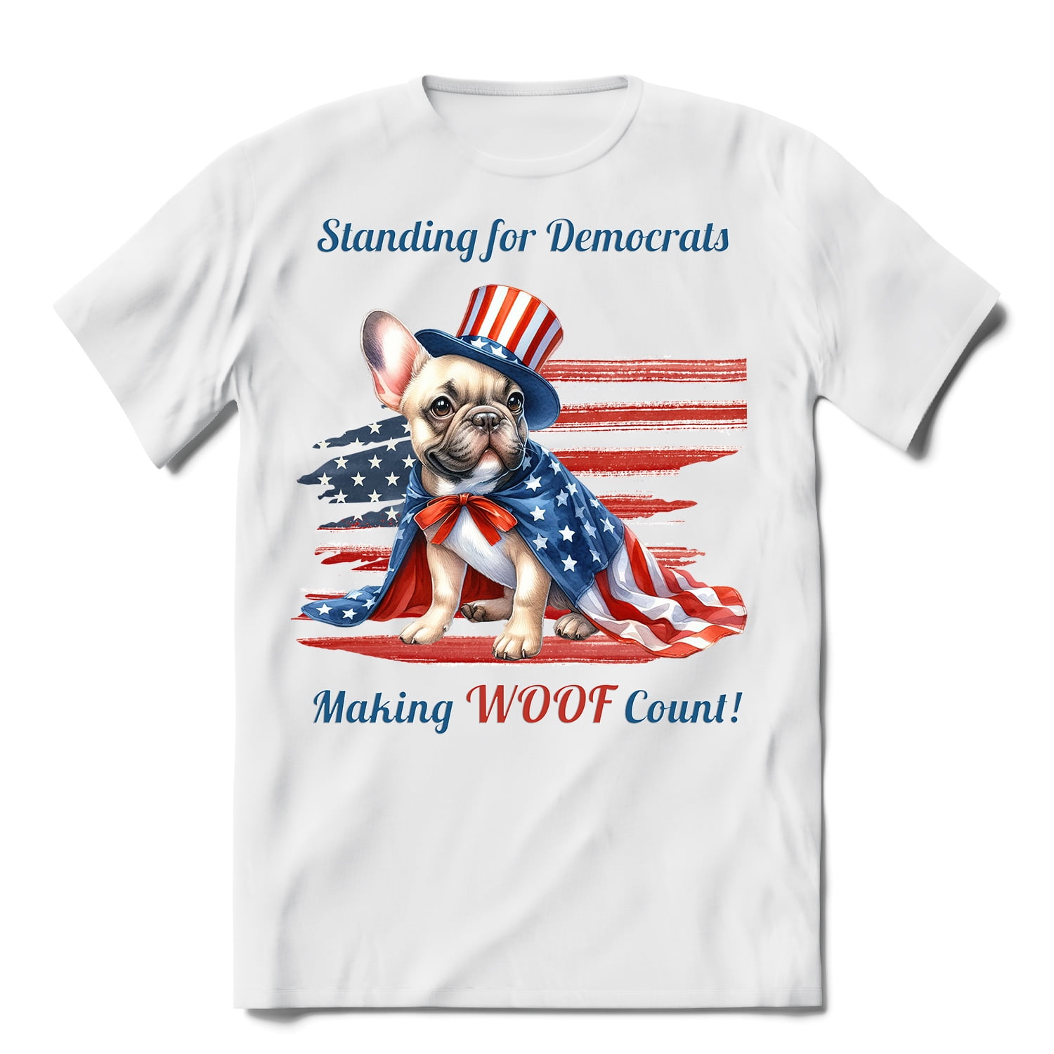Democratic French Bulldog Making Woof Count Election 2024 Shirt T-shirt ...