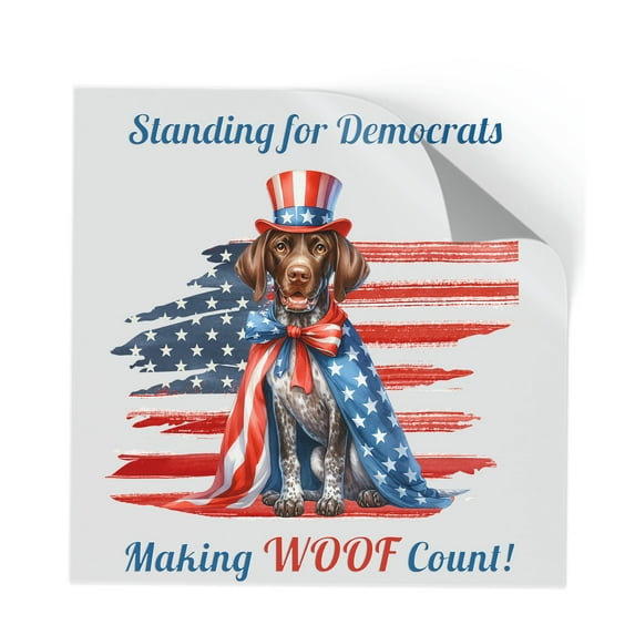 Democratic German Shorthaired Pointer Making Woof Count Election 2024 ...