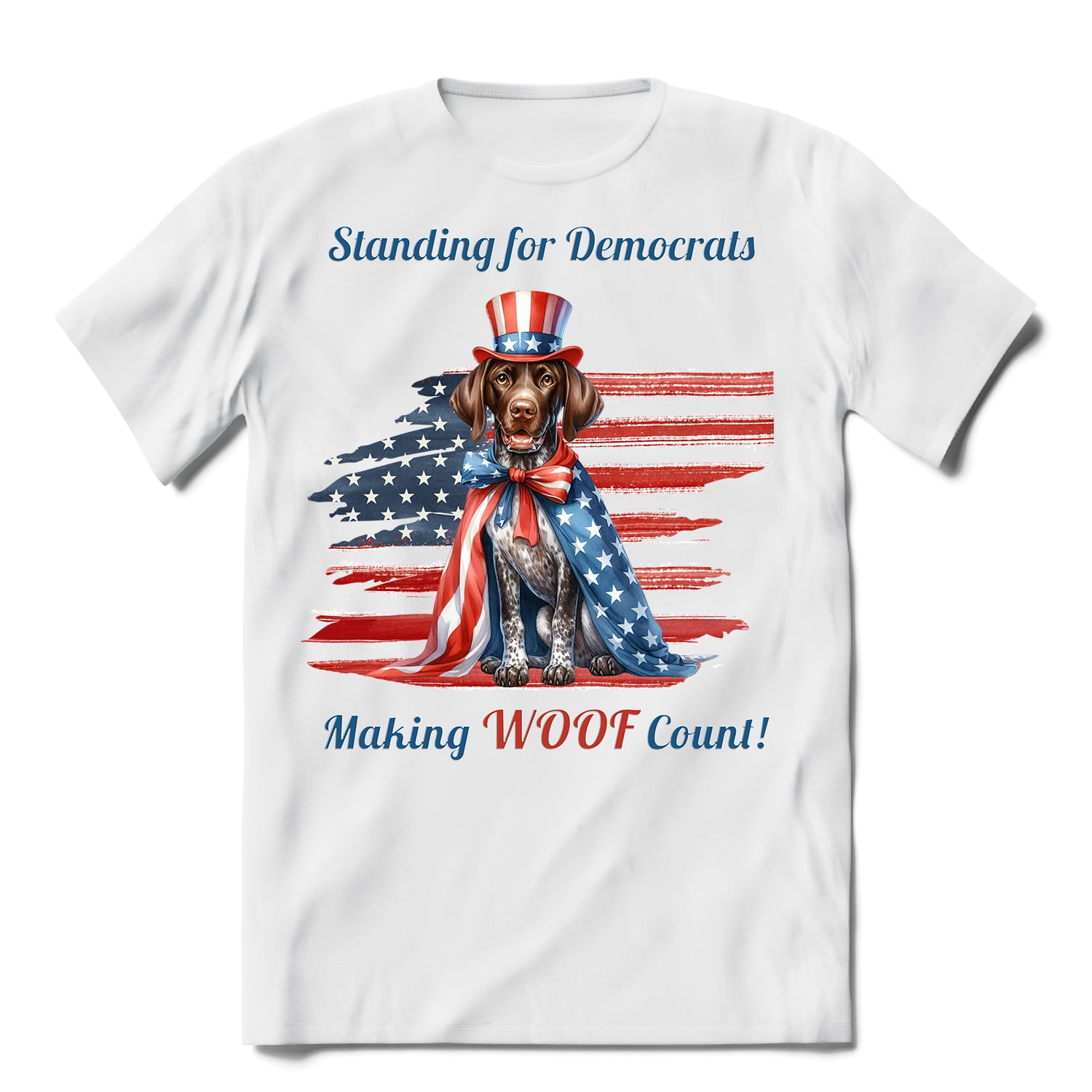Democratic German Shorthaired Pointer Making Woof Count Election 2024 ...