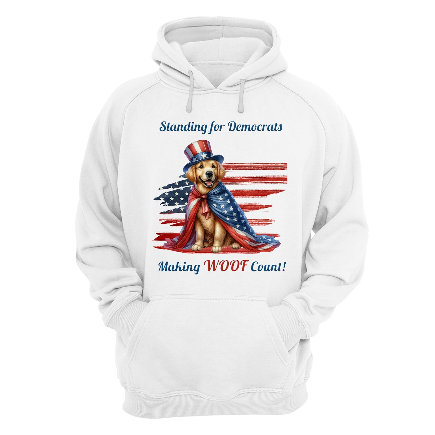 Democratic Golden Retriever Making Woof Count Election 2024 Hoodie ...