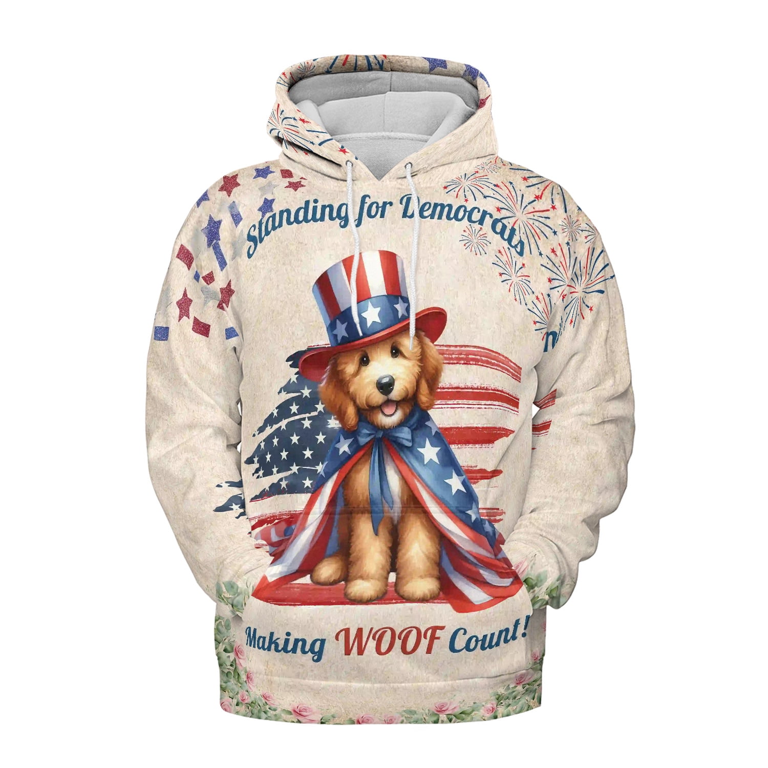 Democratic Goldendoodle Making Woof Count Election 2024 All Over Print ...