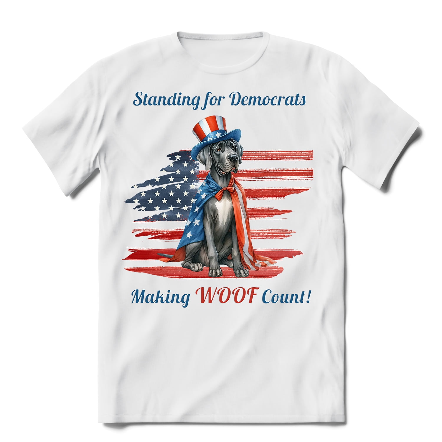 Democratic Great Dane Making Woof Count Election 2024 Shirt T-shirt ...