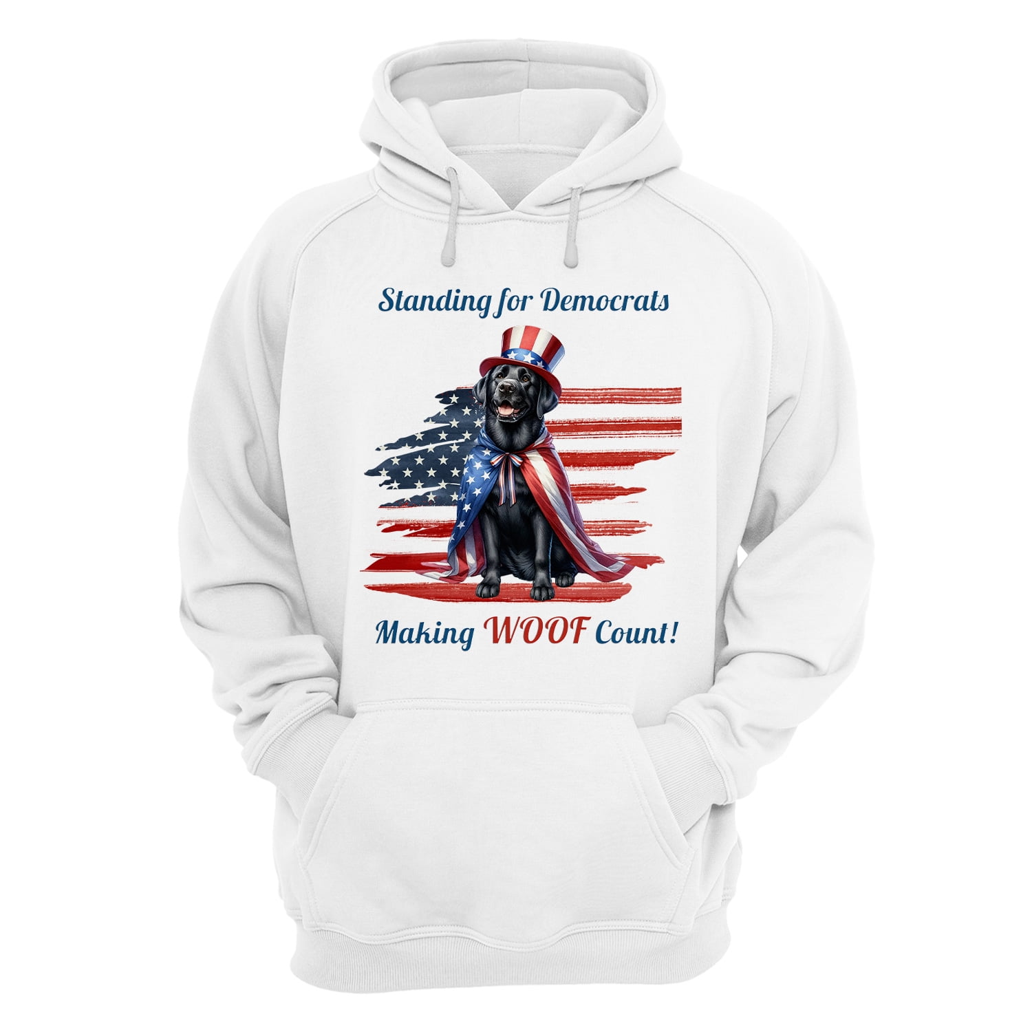 Democratic Labrador Retriever Making Woof Count Election 2024 Hoodie ...