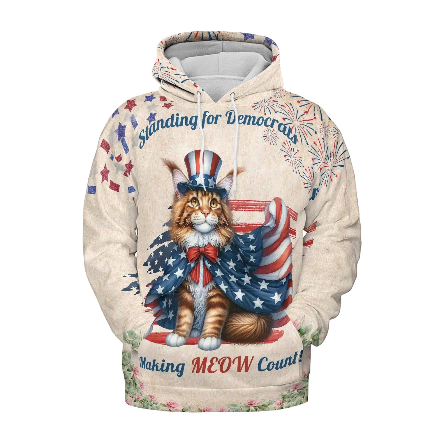 Democratic Maine Coon Cat Making Meow Count Election 2024 All Over ...