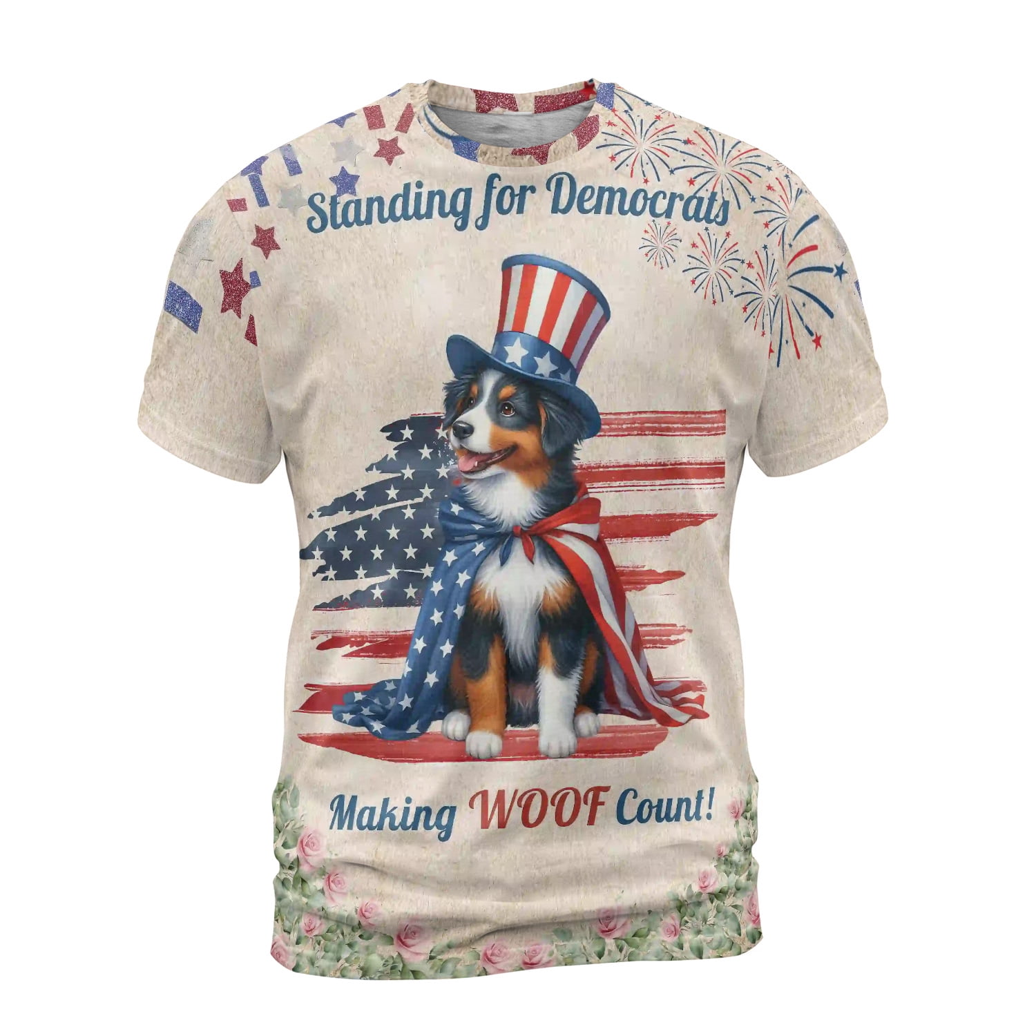 Democratic Miniature American Shepherd Making Woof Count Election 2024 ...