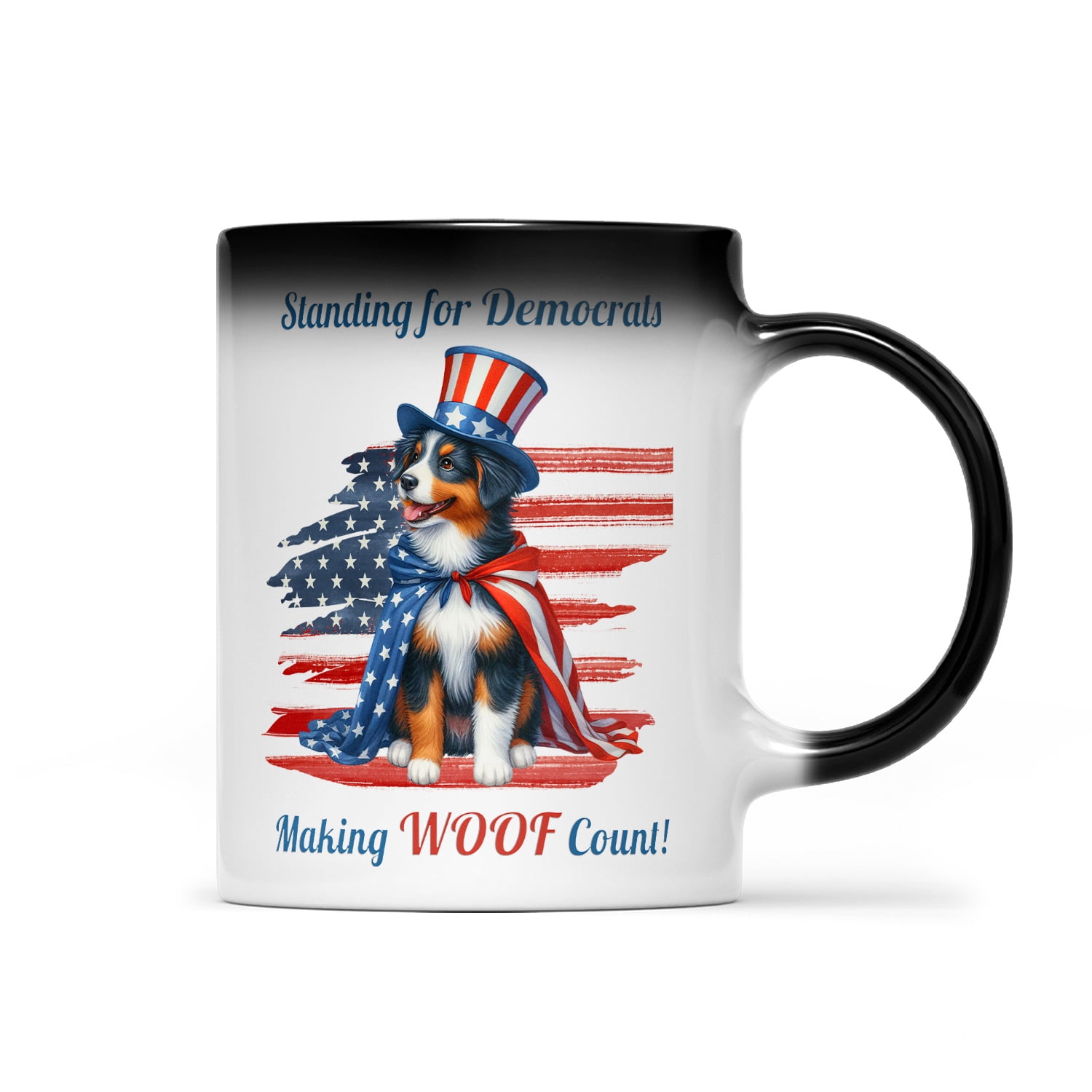 Democratic Miniature American Shepherd Making Woof Count Election 2024 ...