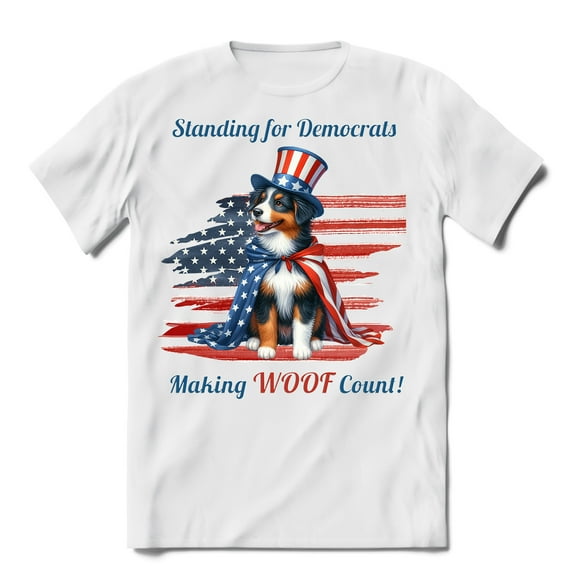 Democratic Miniature American Shepherd Making Woof Count Election 2024 ...