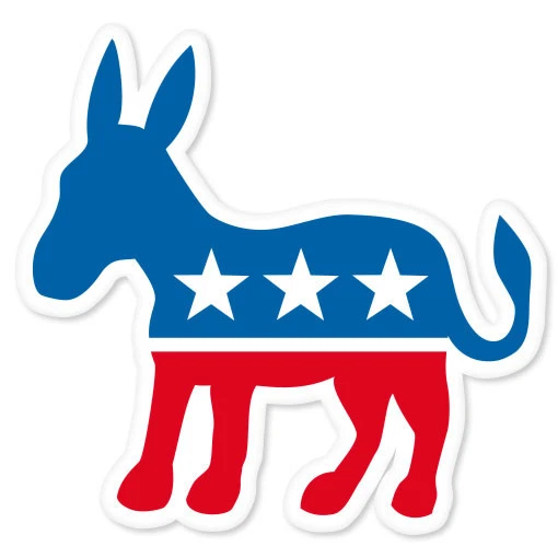 Democratic Party Logo Democrats Car Sticker Phone Decal Water Bottle ...