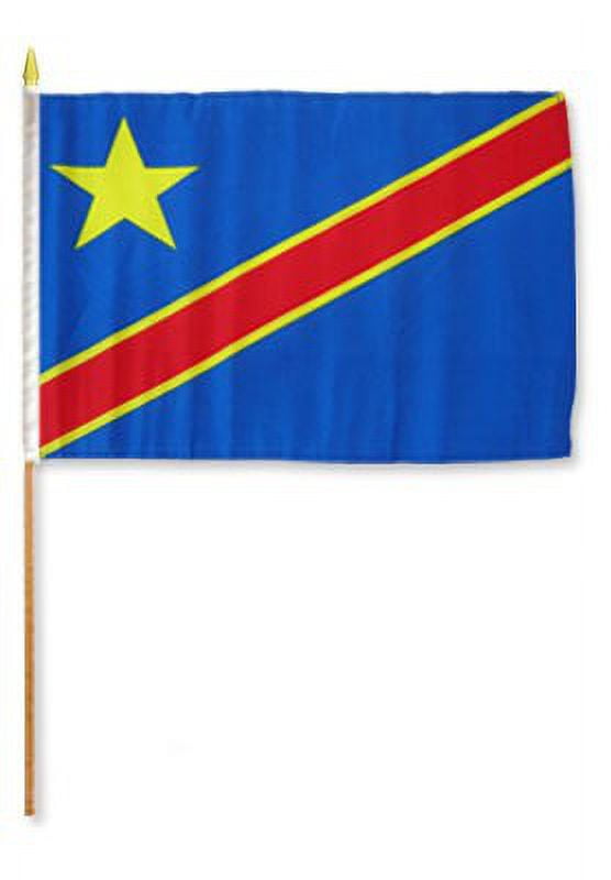 Democratic Republic of the Congo 12" x 18" Mounted Stick Flag - Walmart.com