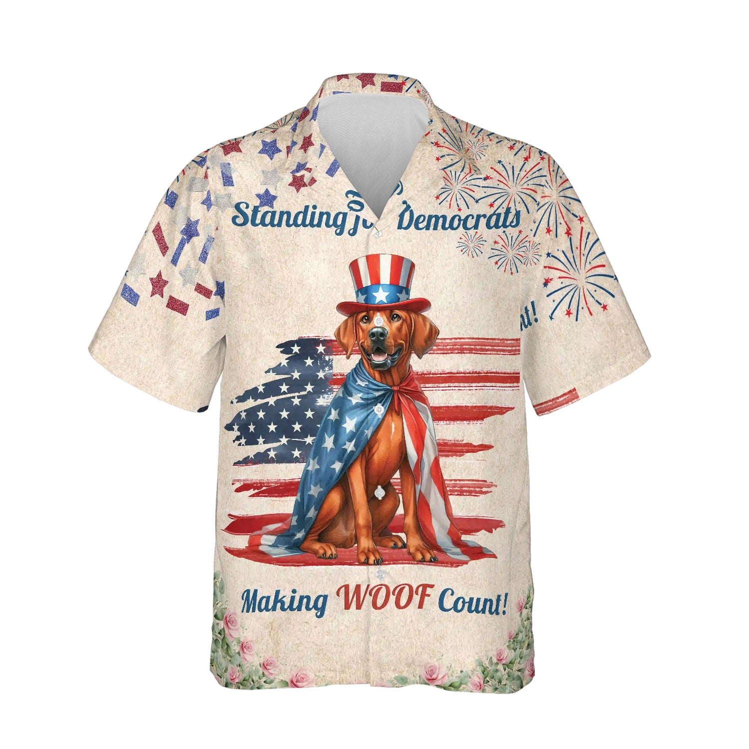 Democratic Rhodesian Ridgeback Making Woof Count Election 2024 Hawaiian ...