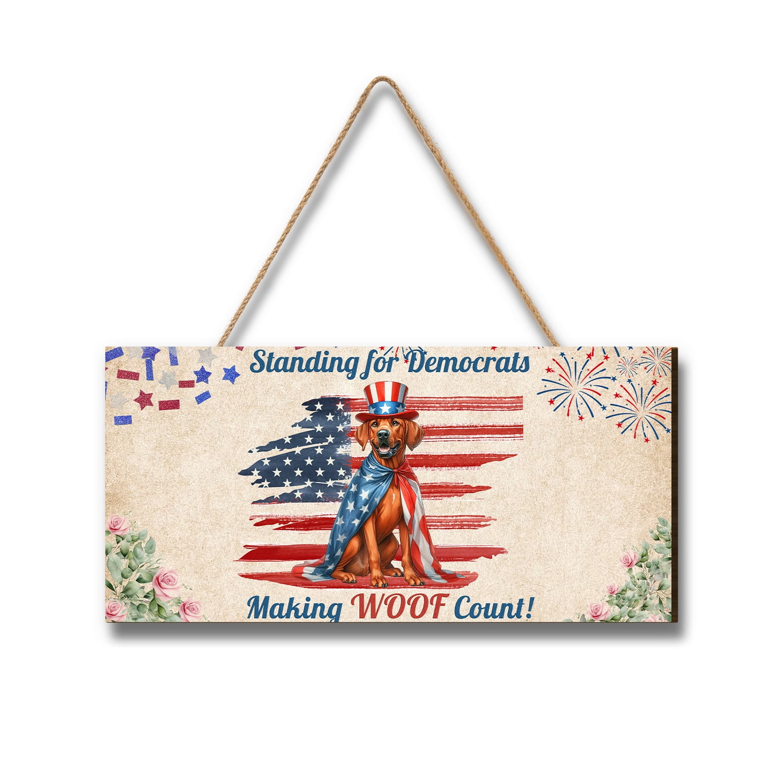 Democratic Rhodesian Ridgeback Making Woof Count Election 2024 ...