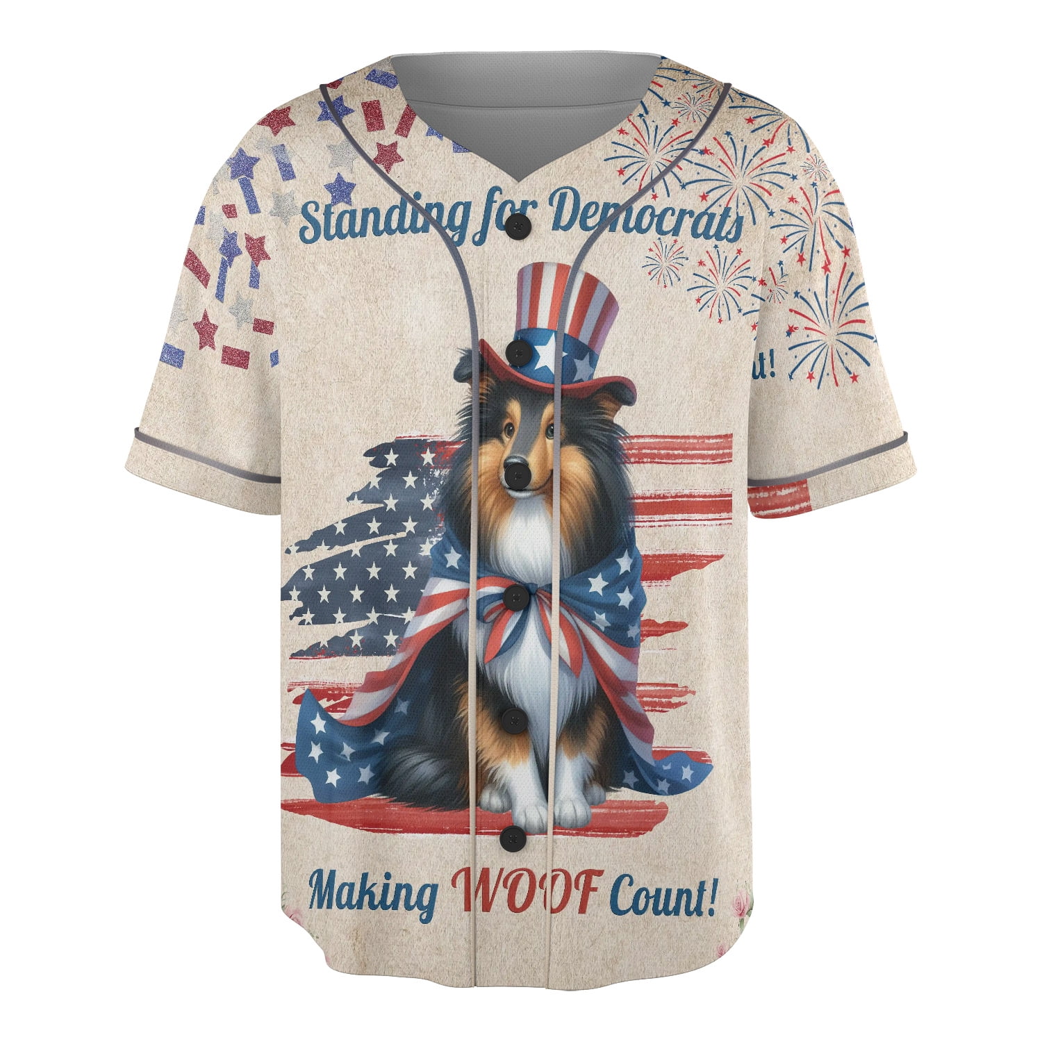 Democratic Shetland Sheepdog Making Woof Count Election 2024 All Over ...