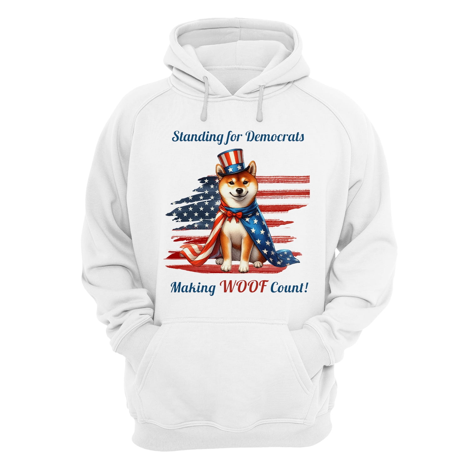 Democratic Shiba Inu Making Woof Count Election 2024 Hoodie Unisex ...