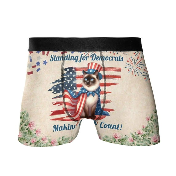 Democratic Siamese Cat Making Meow Count Election 2024 All Over Print ...