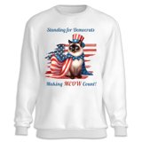 Democratic Siamese Cat Making Meow Count Election 2024 Sweatshirt ...
