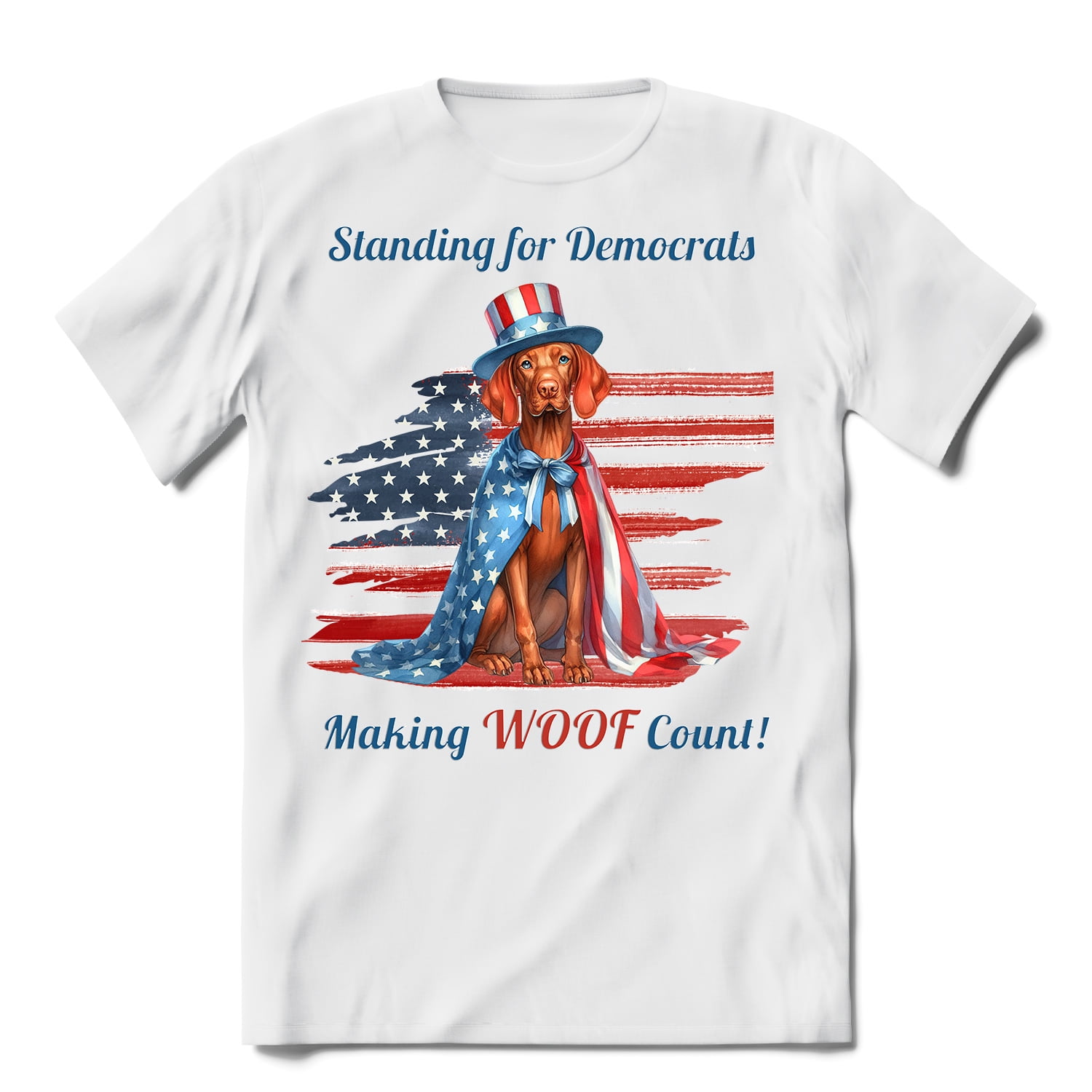 Democratic Vizsla Making Woof Count Election 2024 Shirt T-shirt Unisex ...