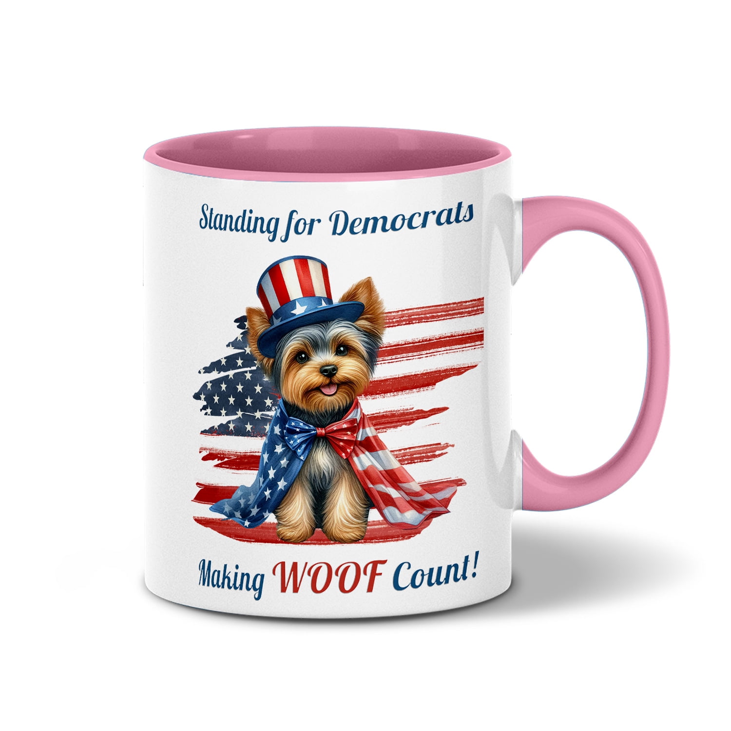 Democratic Yorkshire Terrier Making Woof Count Election 2024 11oz ...