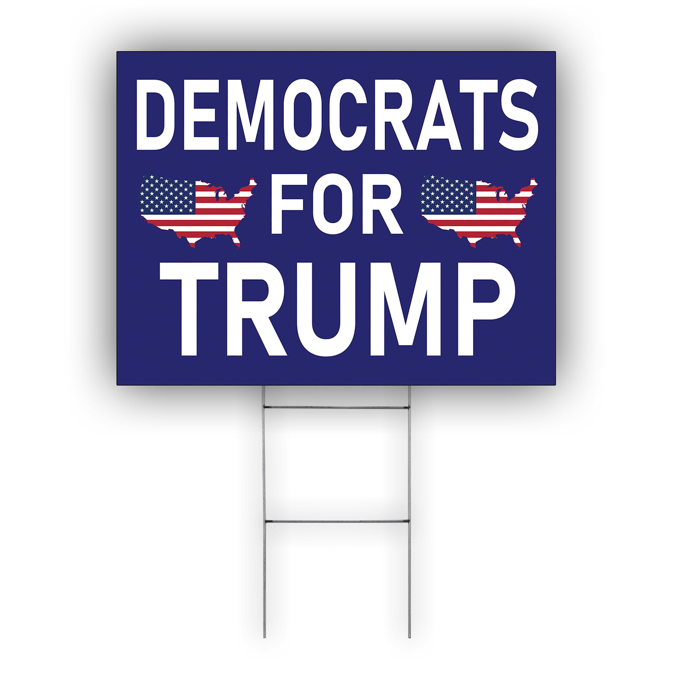 Democrats For Trump 2024 Vote For President Coroplast Yard Sign With H ...