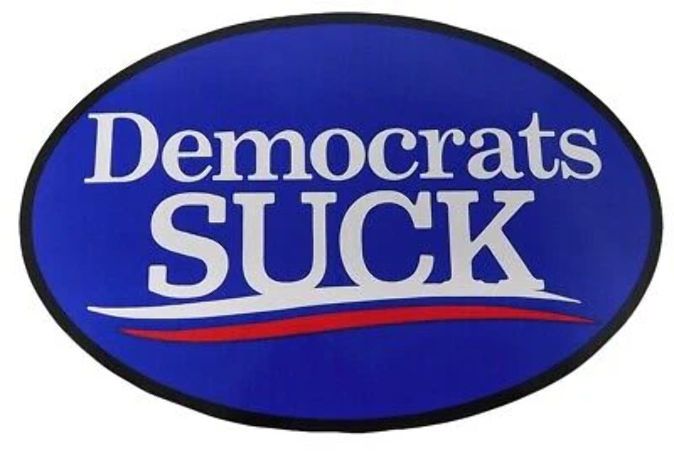 Democrats Suck Blue Round Vinyl Decal Bumper Sticker - Walmart.com