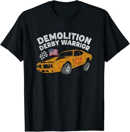 Demolition Derby Car Driver Vintage Graphic T-Shirt - Walmart.com