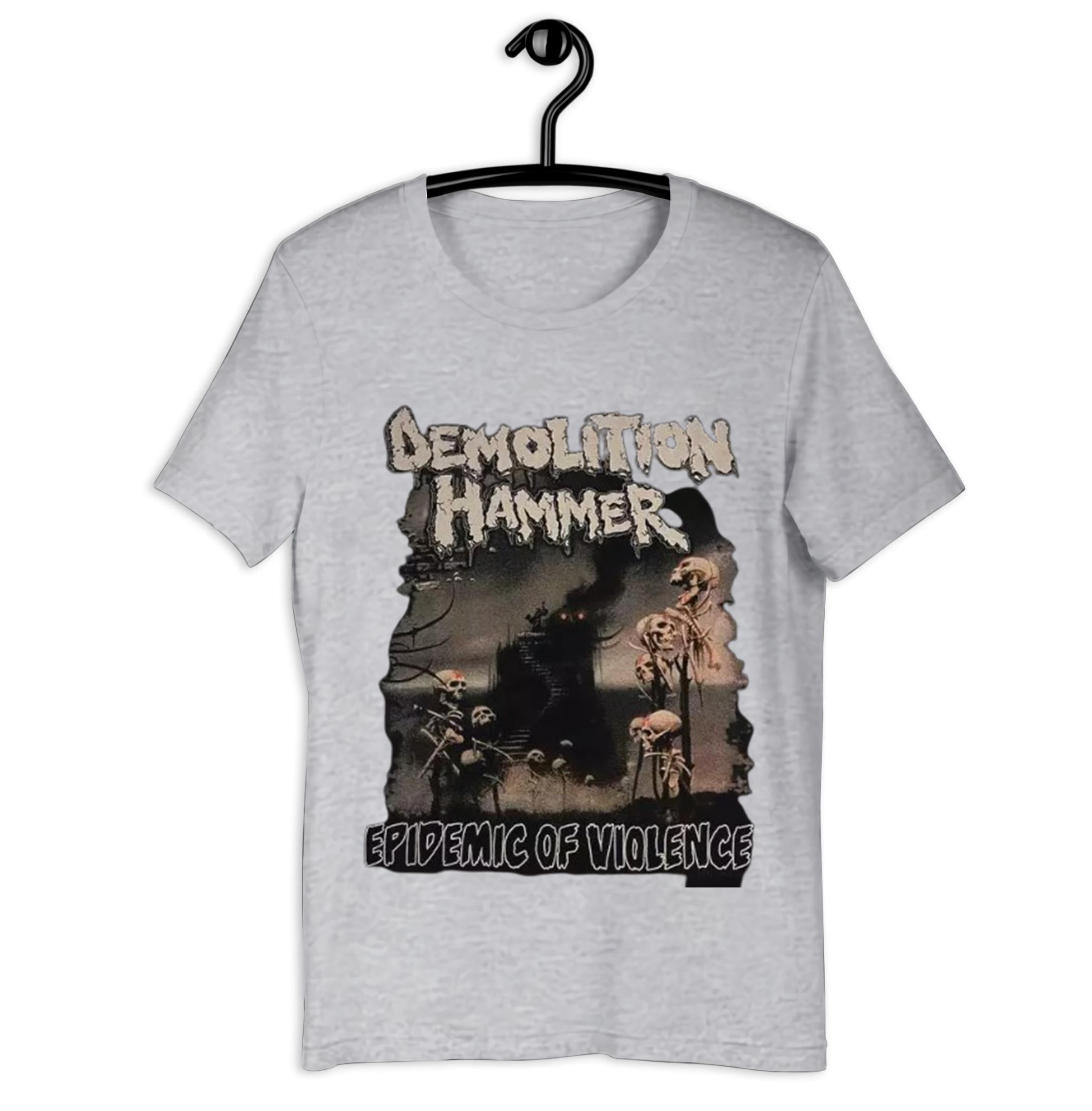 Demolition Hammer Epidemic of Violence T-Shirt Cotton Black Men ...