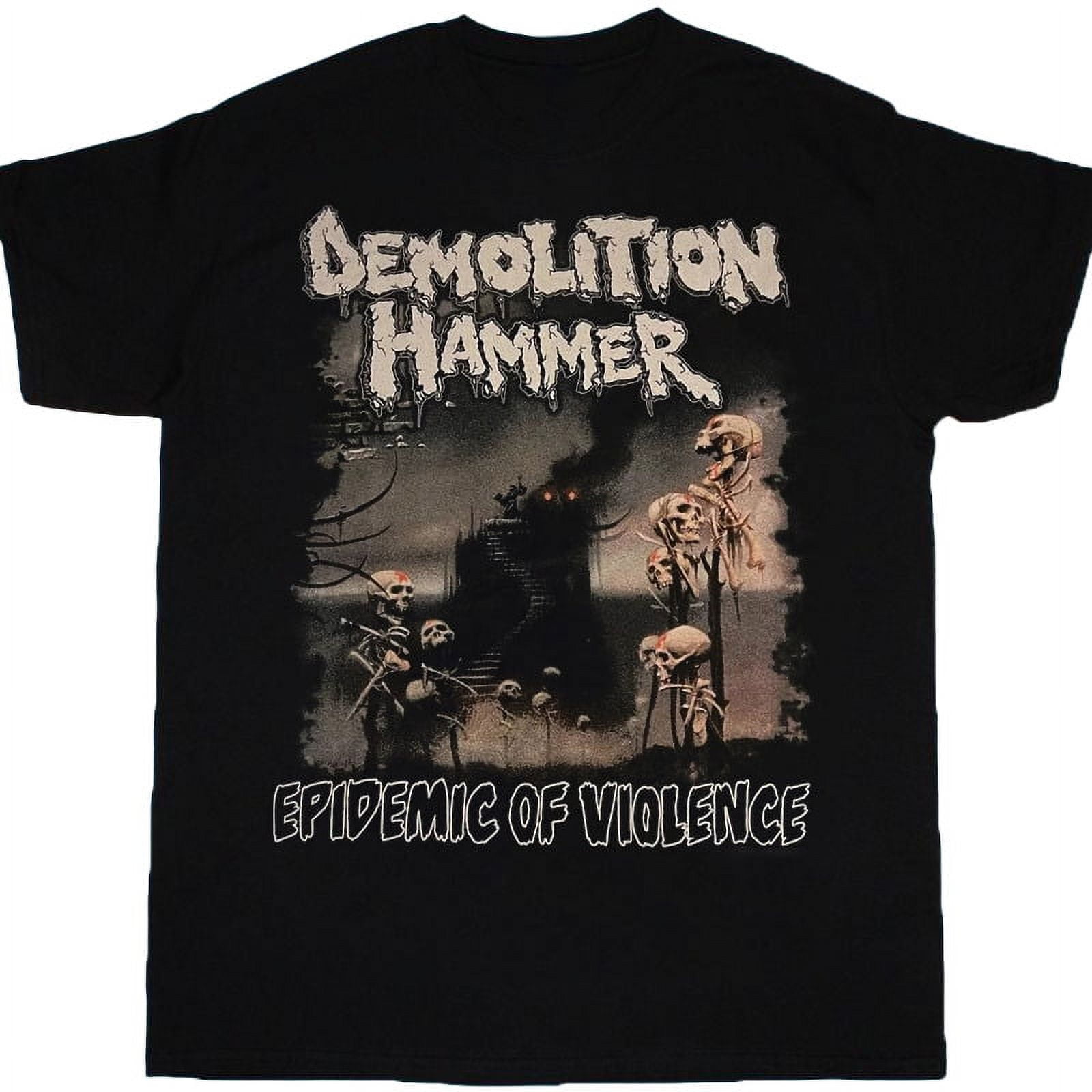Demolition Hammer Epidemic of Violence T-Shirt Cotton Black Men ...
