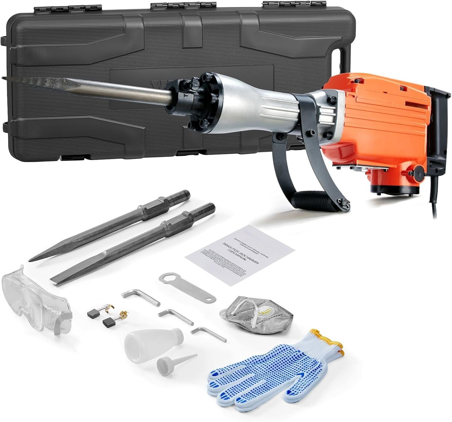 Demolition Jack Hammer, MAX 2200W Electric Jackhammer Heavy Duty, 1350 ...