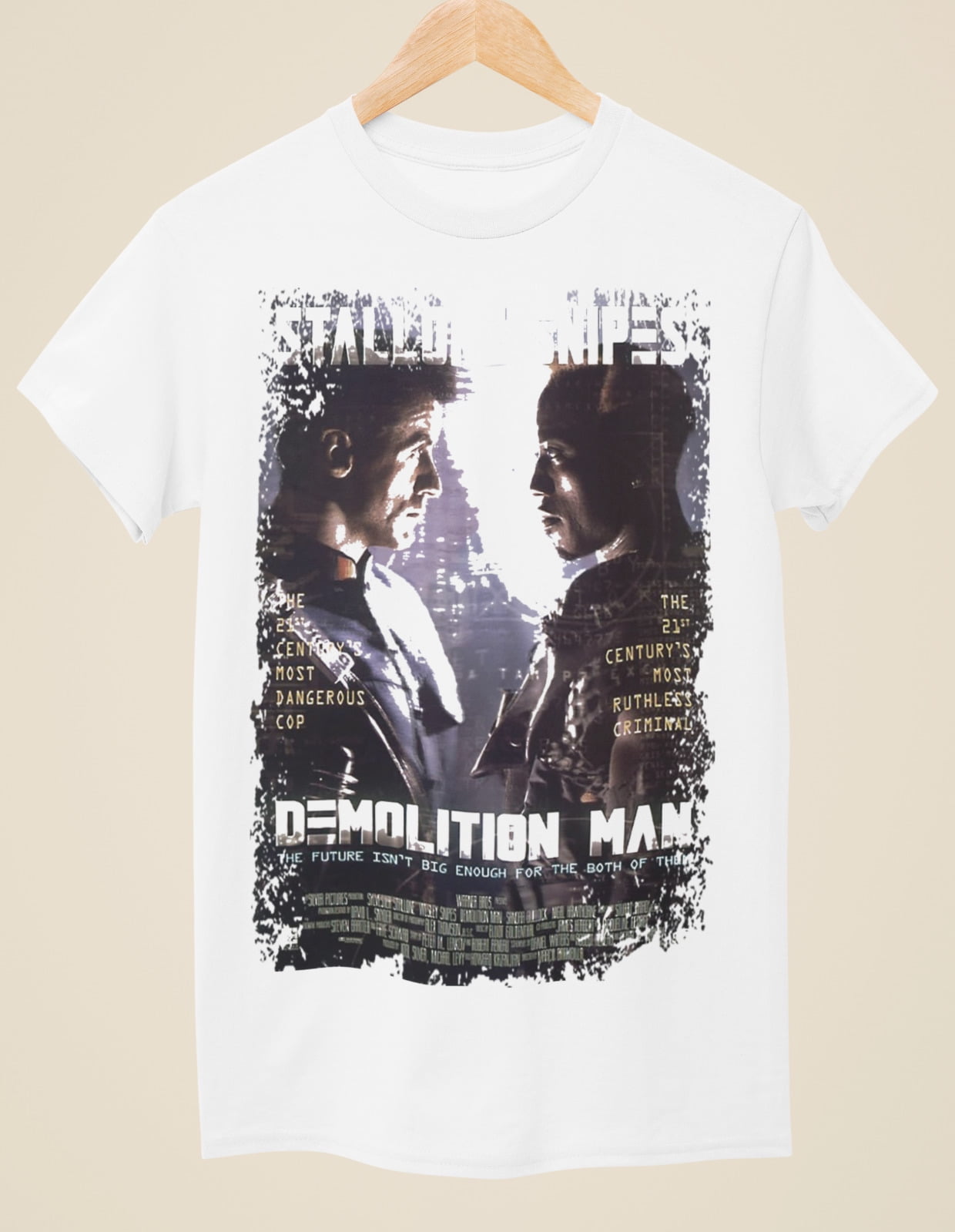 Demolition Man - Movie Poster Inspired Unisex White T-Shirt - Walmart.com