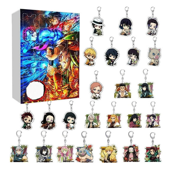 Demon Advent Calendar 2025,Anime Figure Collectible,Includes 24 Mini ...