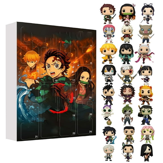 Demon Advent Calendar 2025,Anime Figure Collectible,Includes 24 Mini ...