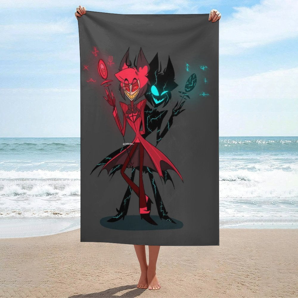 Demon Alastor Hazbin Hotel Microfiber Beach Towel Soft Absorbent Quick ...