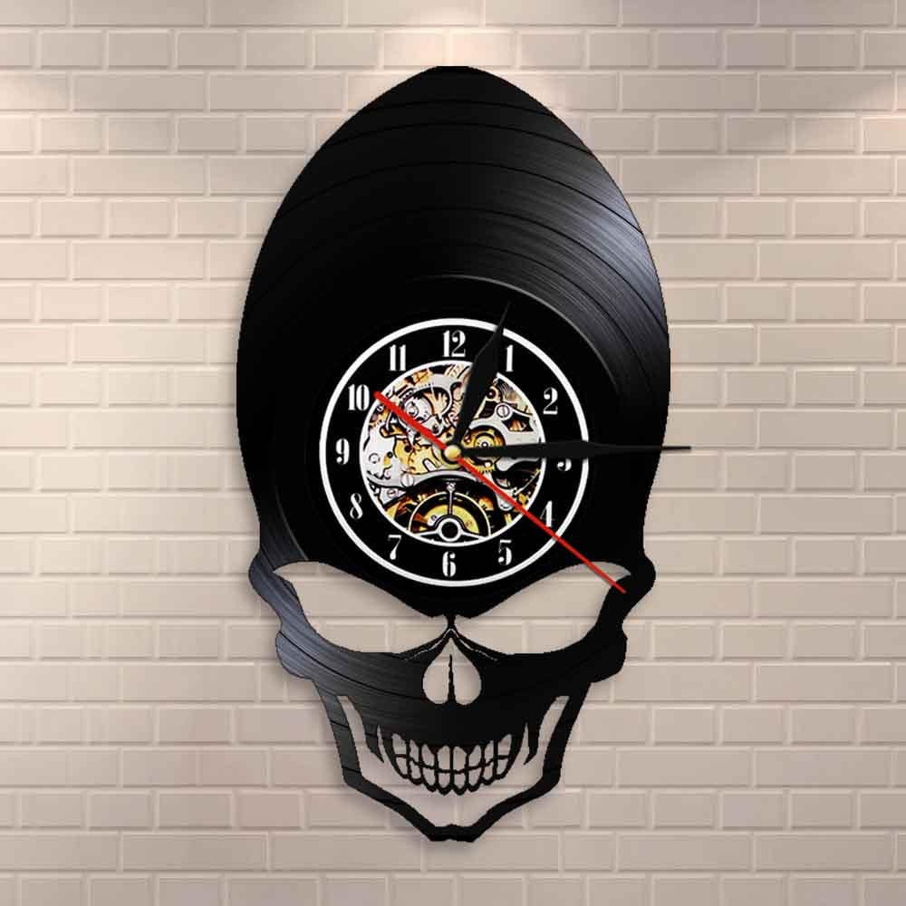 Demon Alien Skull Retro Clock Watch Goth Scary Wide Cheekbones Eyes ...