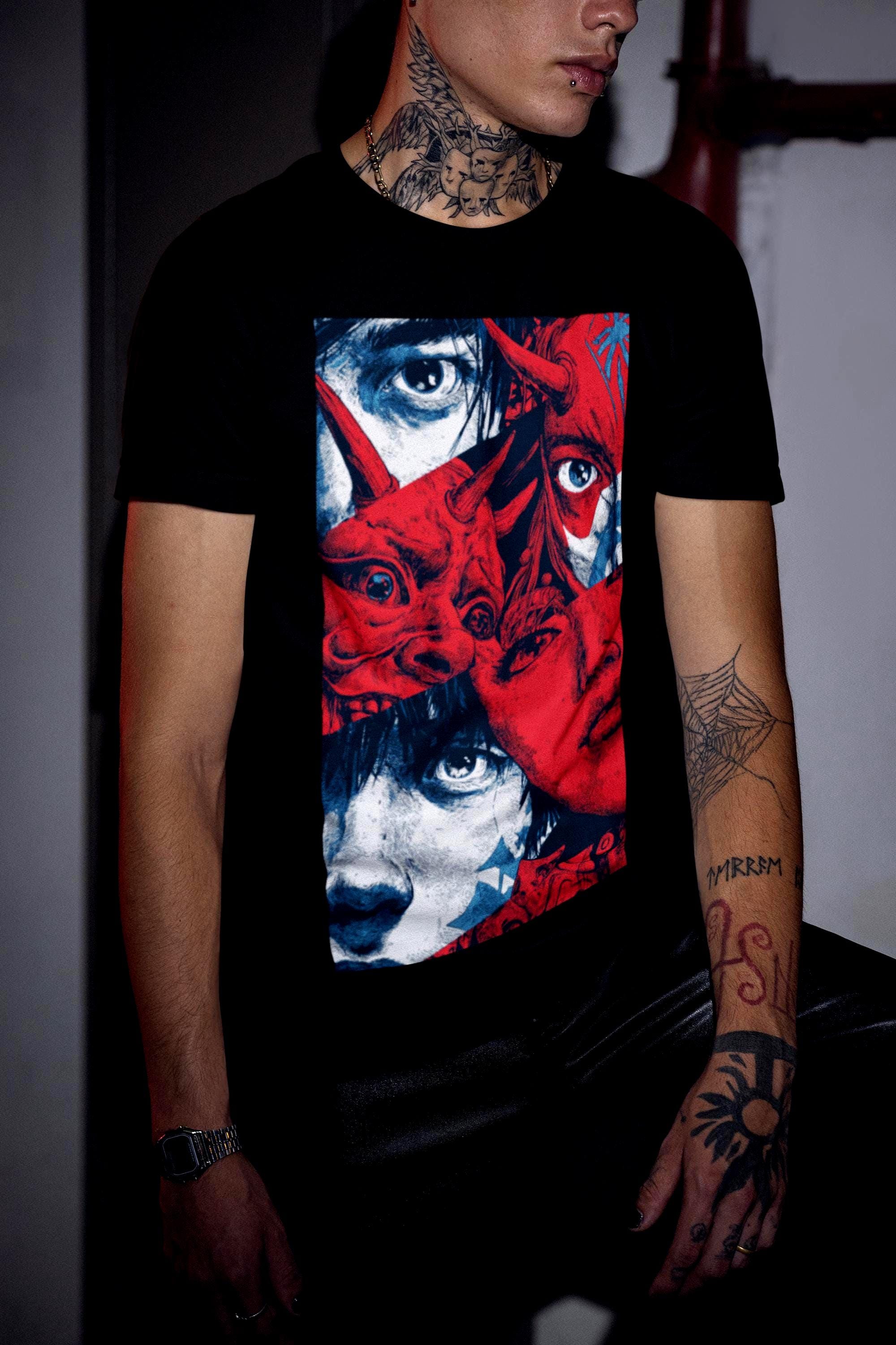 Demon Anime Shirt | Dark Aesthetic Tee | Gothic Clothes | Anime Demon ...