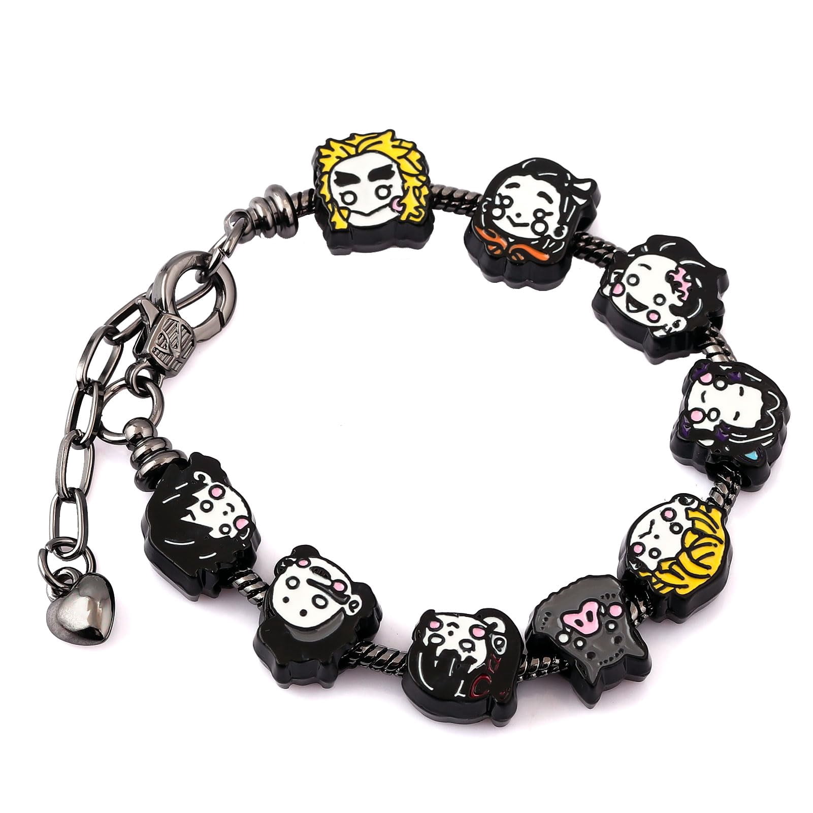 Demon Anime Slayer Charm Bracelet Jewelry Set, Tanjiro, Nezuko ...