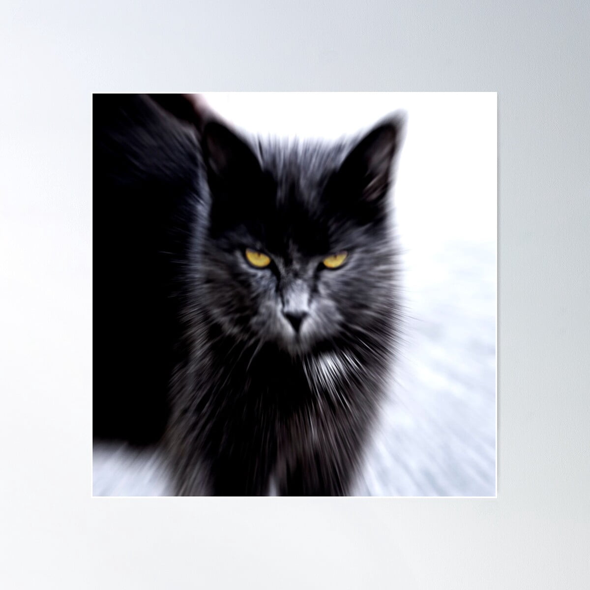 Demon Black Cat Poster Wall Art, Modern Wall Decor For Living Room ...