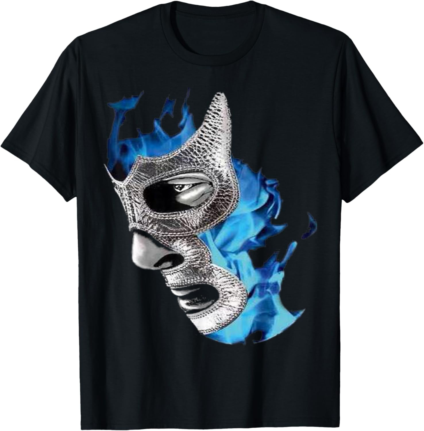 Demon Blue Lucha Libre Mexican Wrestler Legend Mens T-Shirt - Walmart.com