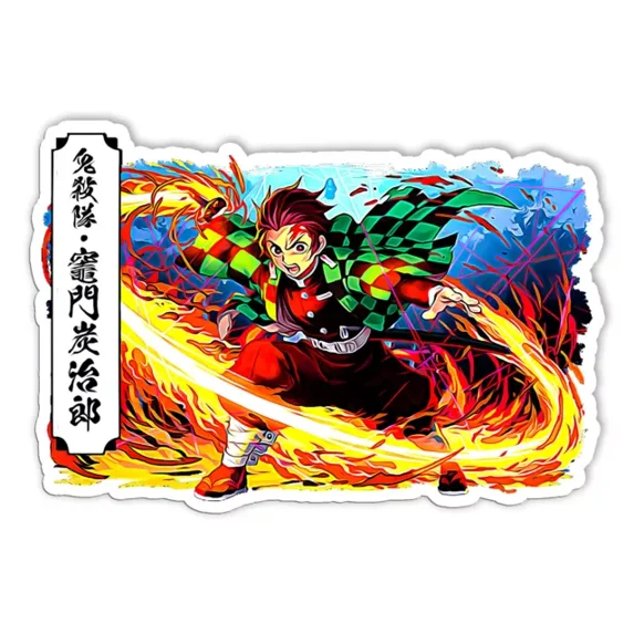 Demon Corp Tanjiro Kamado Demon Slayer Kimetsu No Yaiba Sticker Phone ...