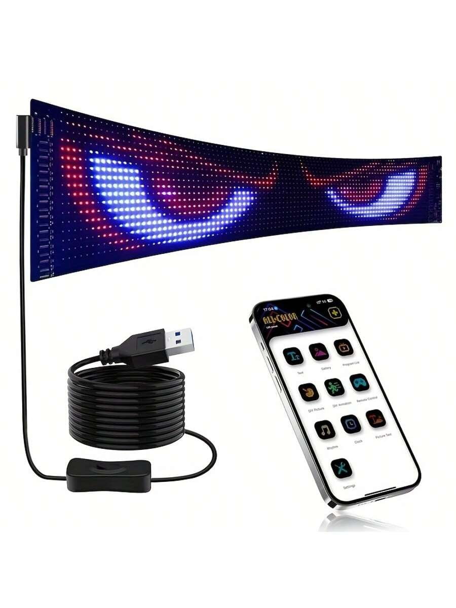 Demon Eye 5V LED Matrix Pixel Panel, DIY RGB Lighting Graffiti Scrolling Text Board, Ideal For ...