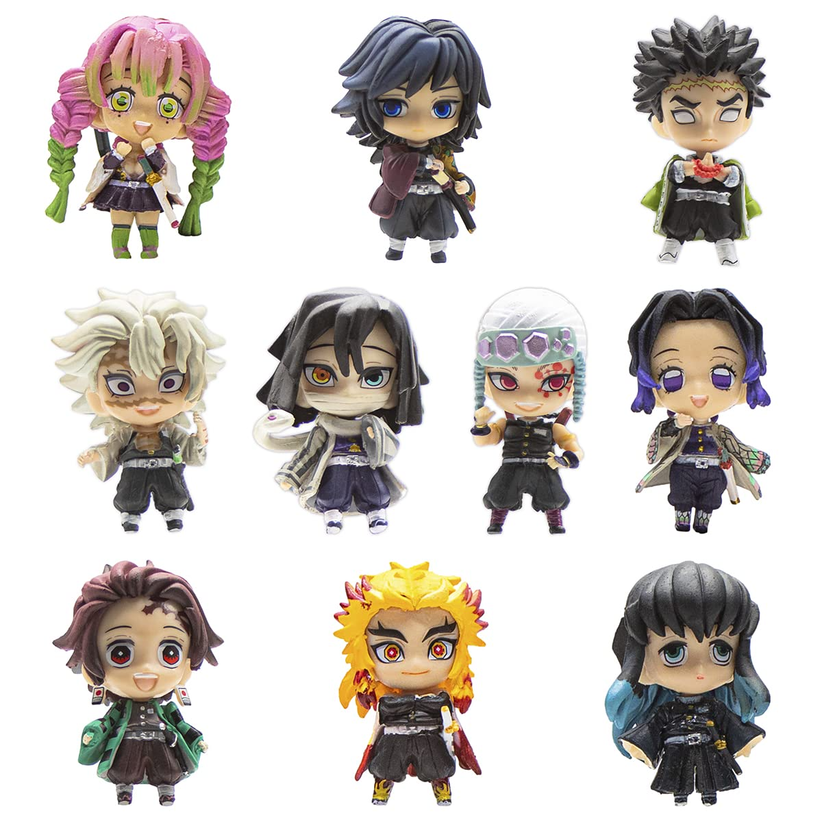 Demon Figure Slayer Mini Figures Collectible Toy Props Cake Toppers ...