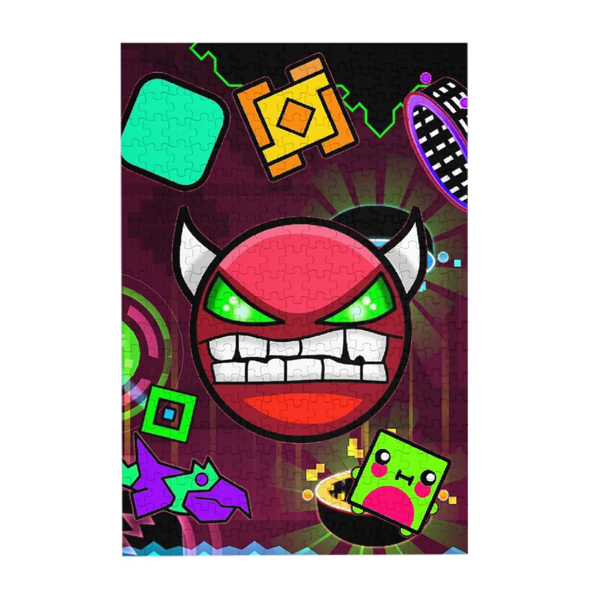 Demon Geometry Dash 300 Piece Jigsaw Puzzle For Families Challenging ...
