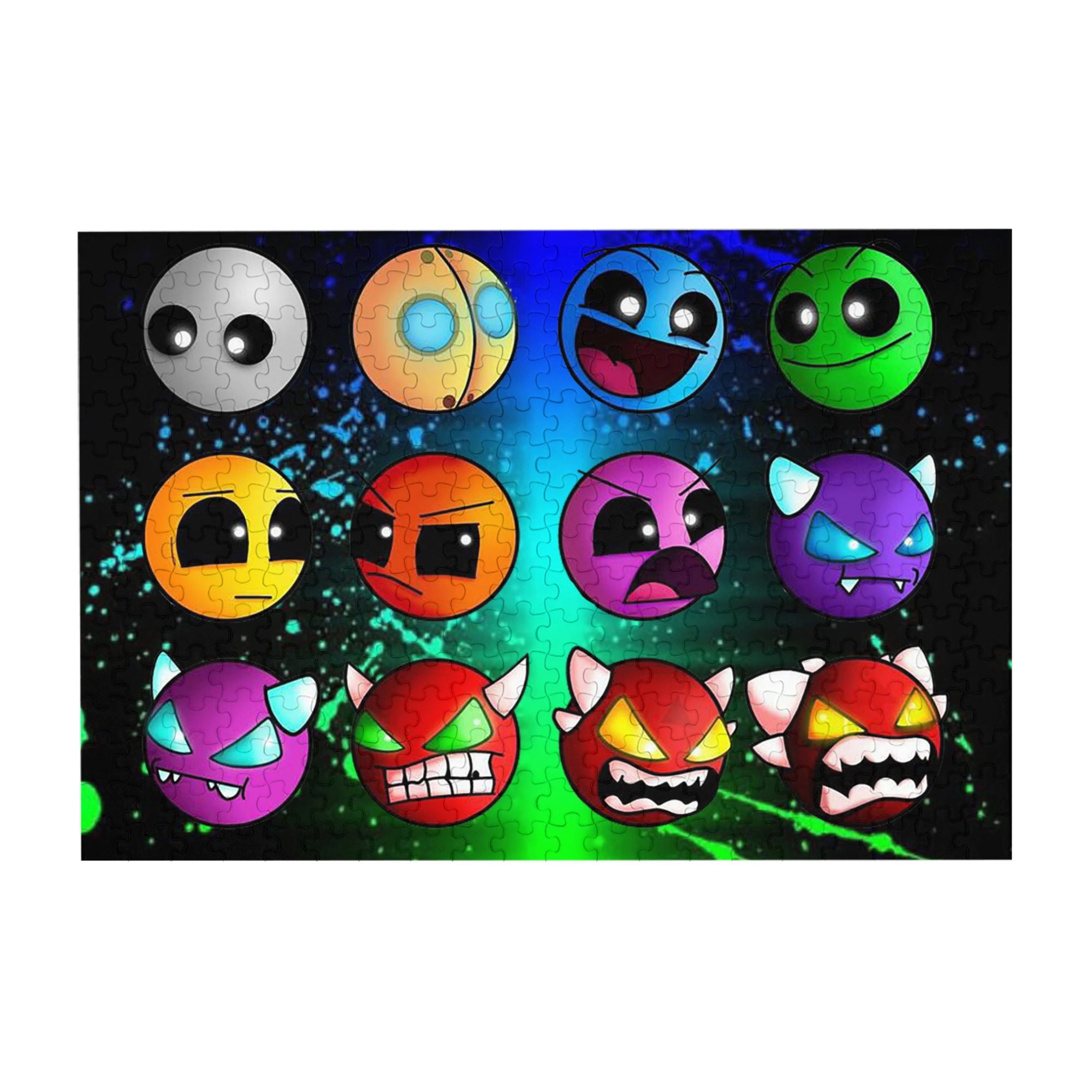 Demon Geometry Dash 300 Piece Jigsaw Puzzle For Families Challenging ...