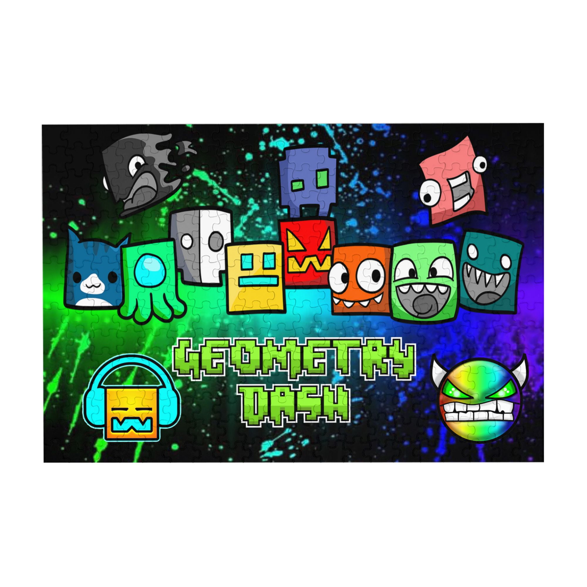 Demon Geometry Dash 300 Piece Jigsaw Puzzle For Families Challenging ...
