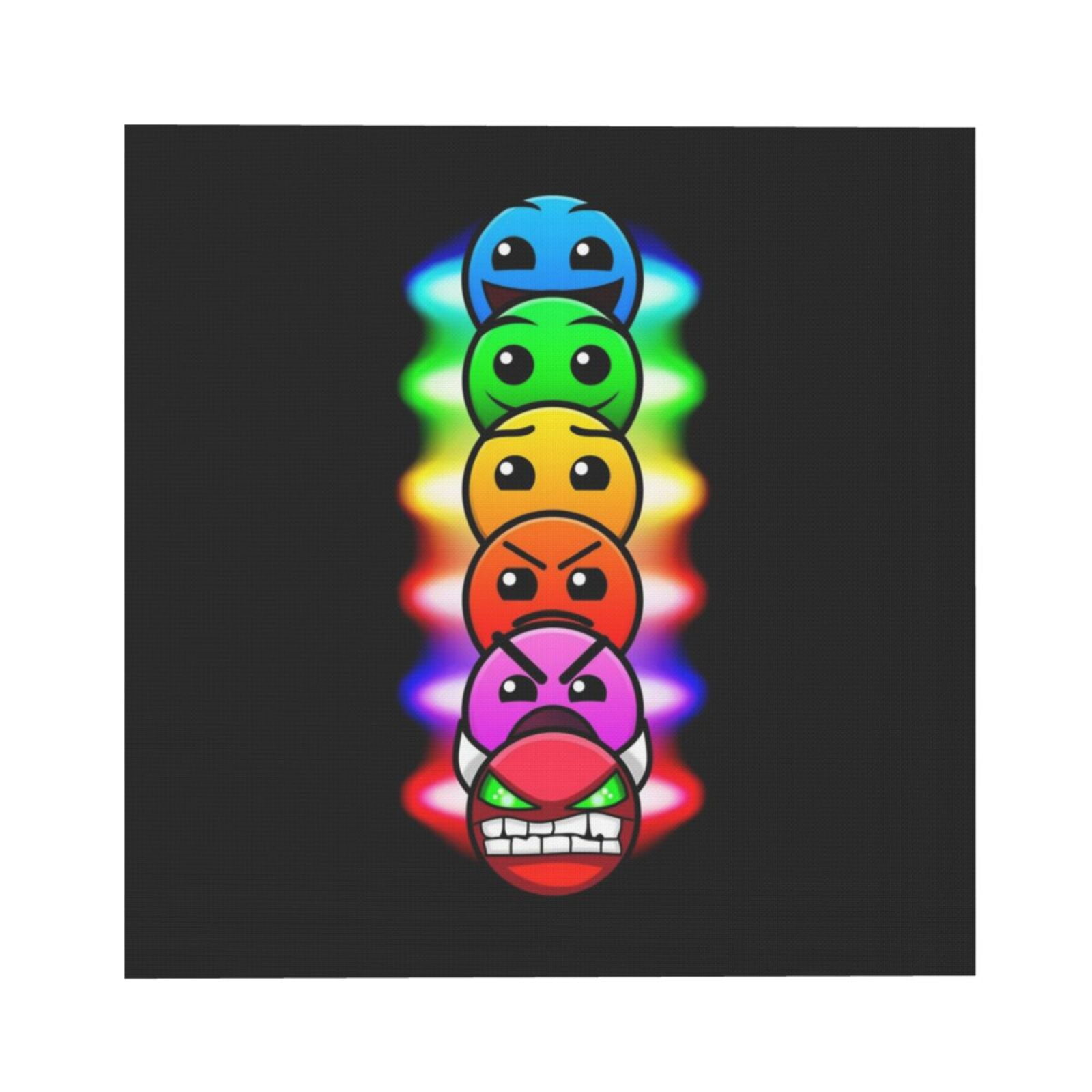 Demon Geometry Dash Canvas Decorative Poster Square Unframe Wall Poster ...