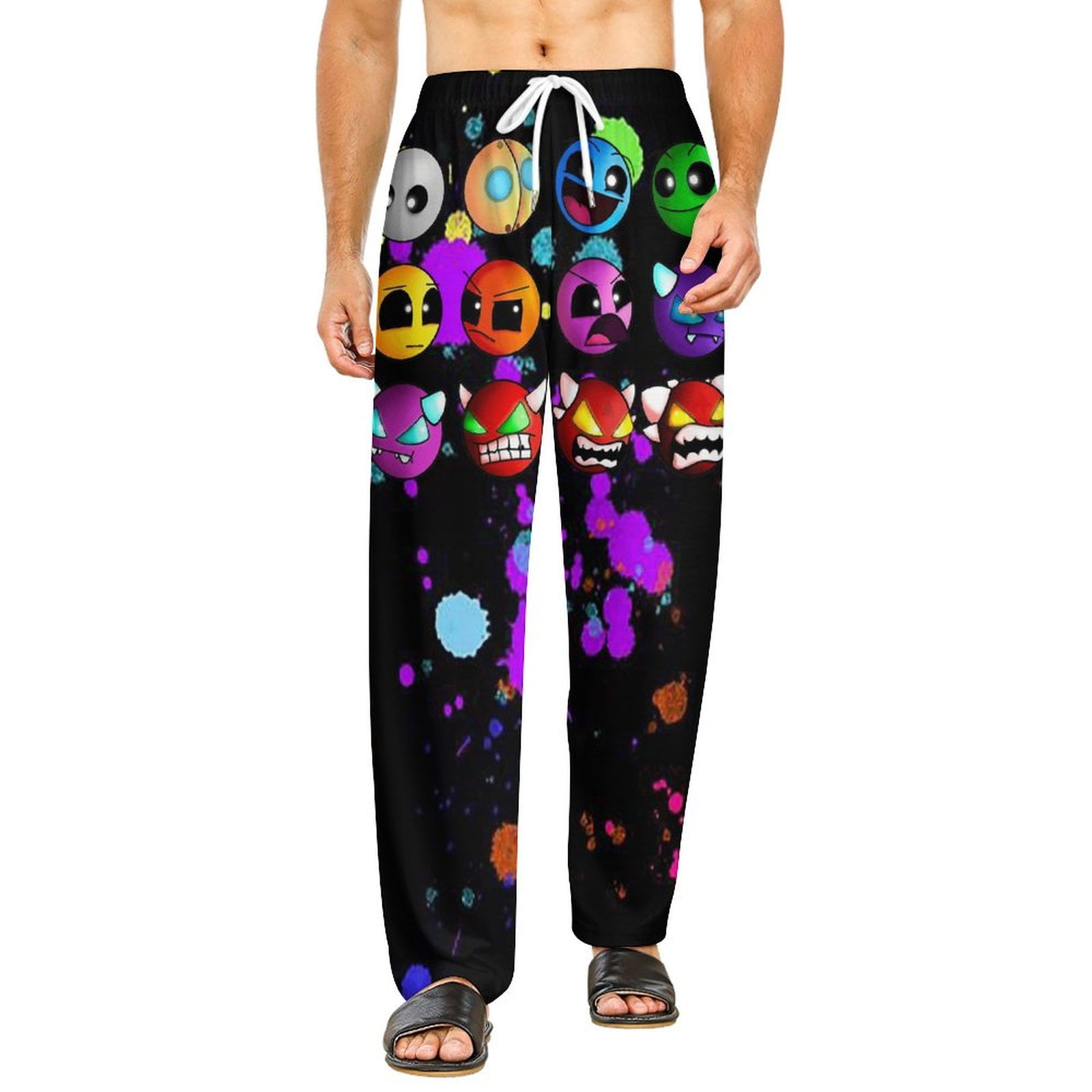 Demon Geometry Dash Home Pajamas Sleep Pants Teen Sleeping Pants for ...