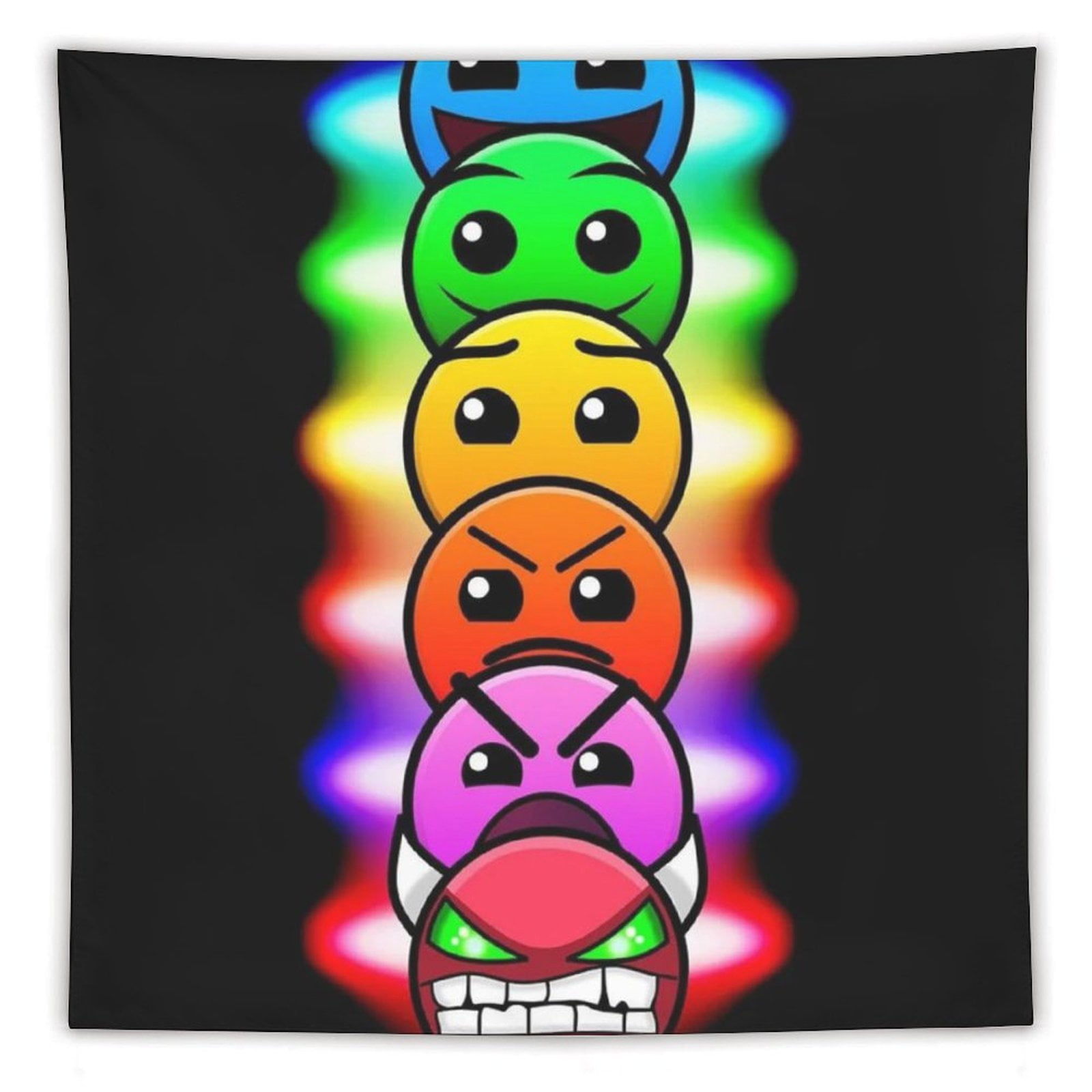 Demon Geometry Dash Tapestry Luxury Wall Hanging Tapestries Decor Aisle ...