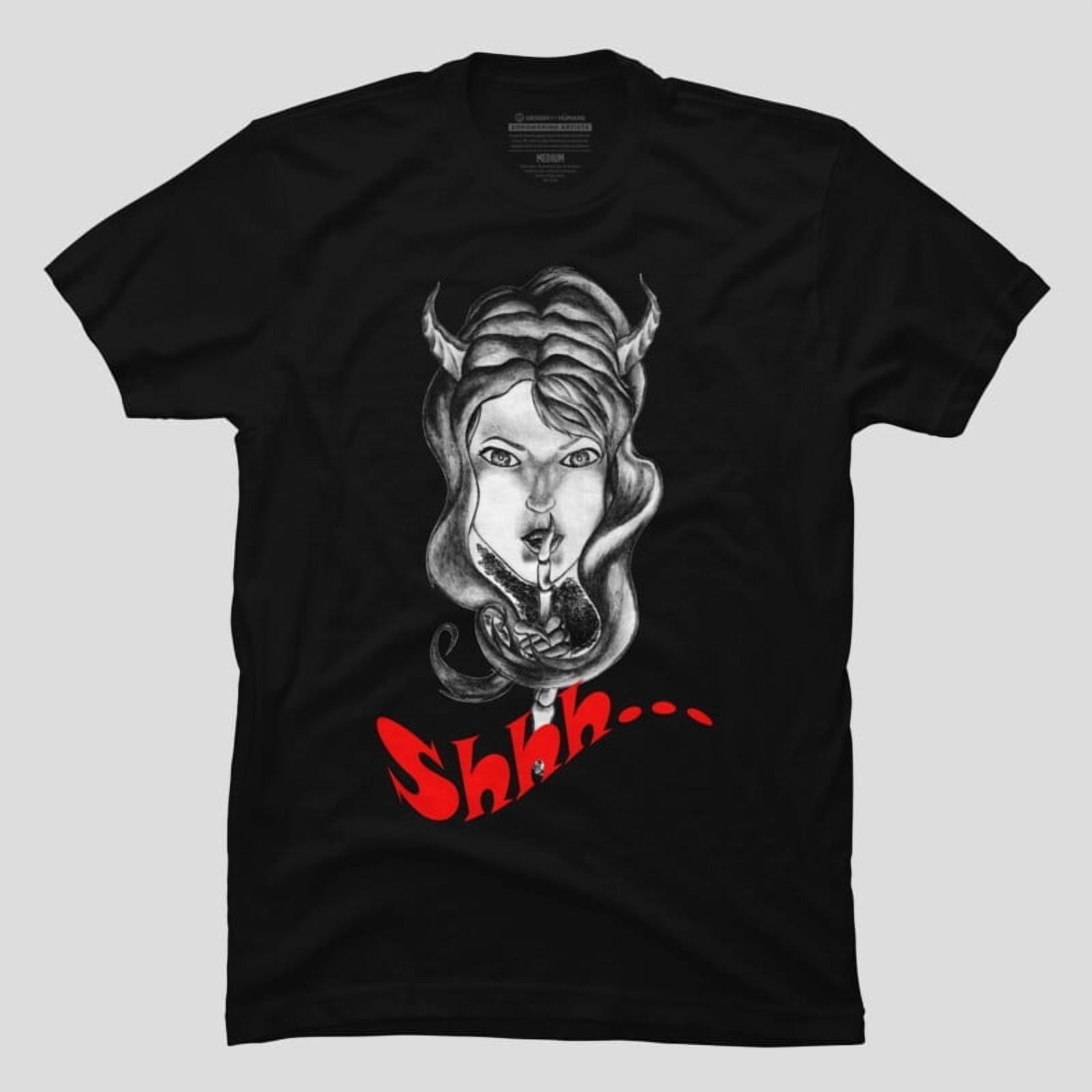 Demon Girl Say Shhh Gothic Dark Anime Fantasy Art H10027 T-Shirt, for ...