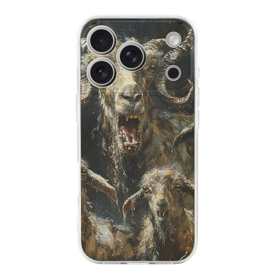 Demon Goat Family Cool Art Transparent TPU Case for iPhone 17 Pro Slim ...